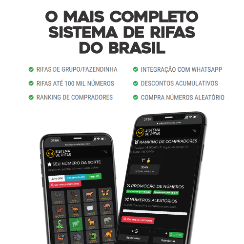 Sistema de Rifas Online - Crie rifa de grupo e muito mais